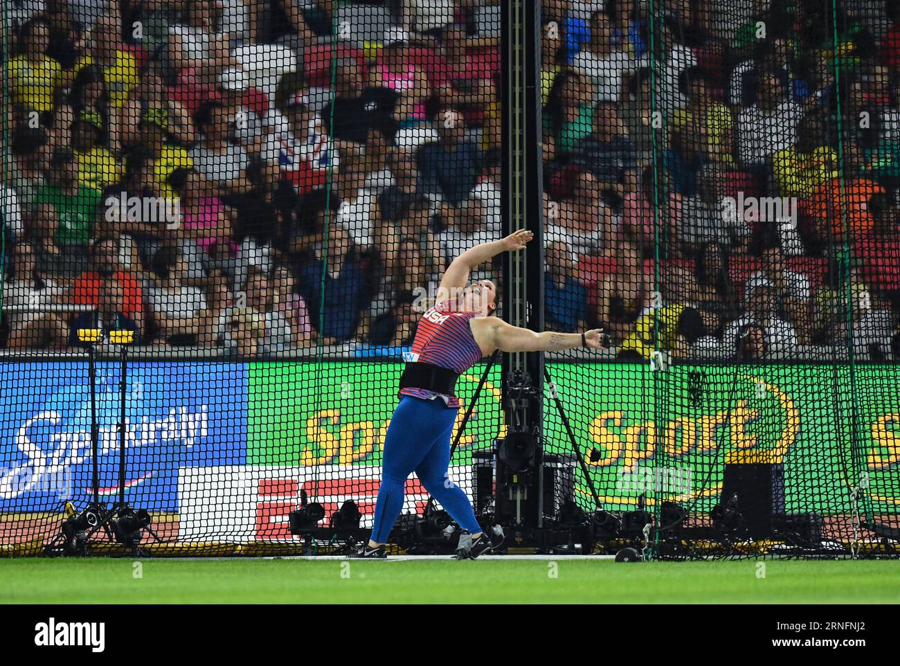 DeAnna Price of the USA competing in the women’s hammer final on day 6 ...