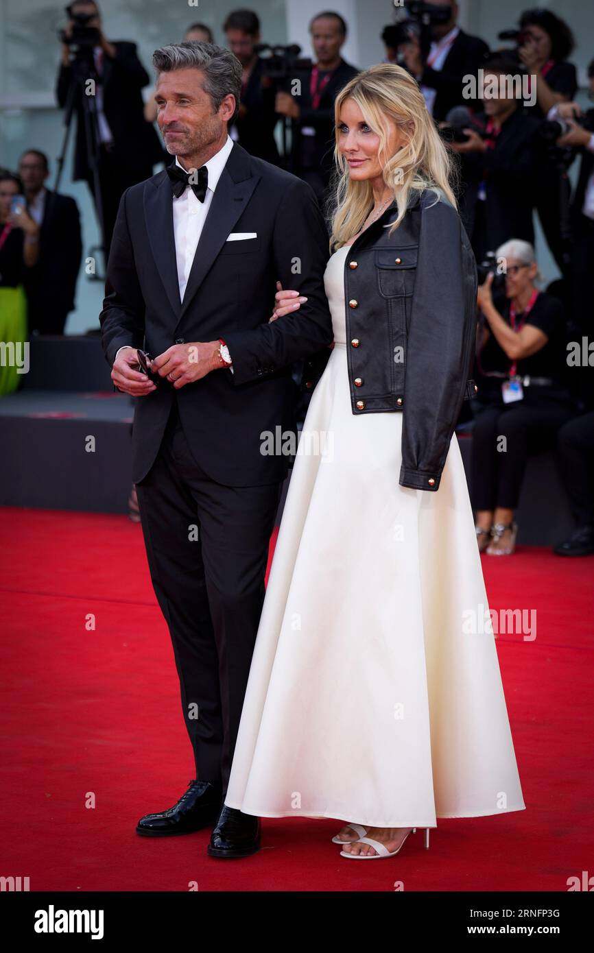 Venice, Italy. 31st Aug, 2023. US actor Patrick Dempsey and his wife ...