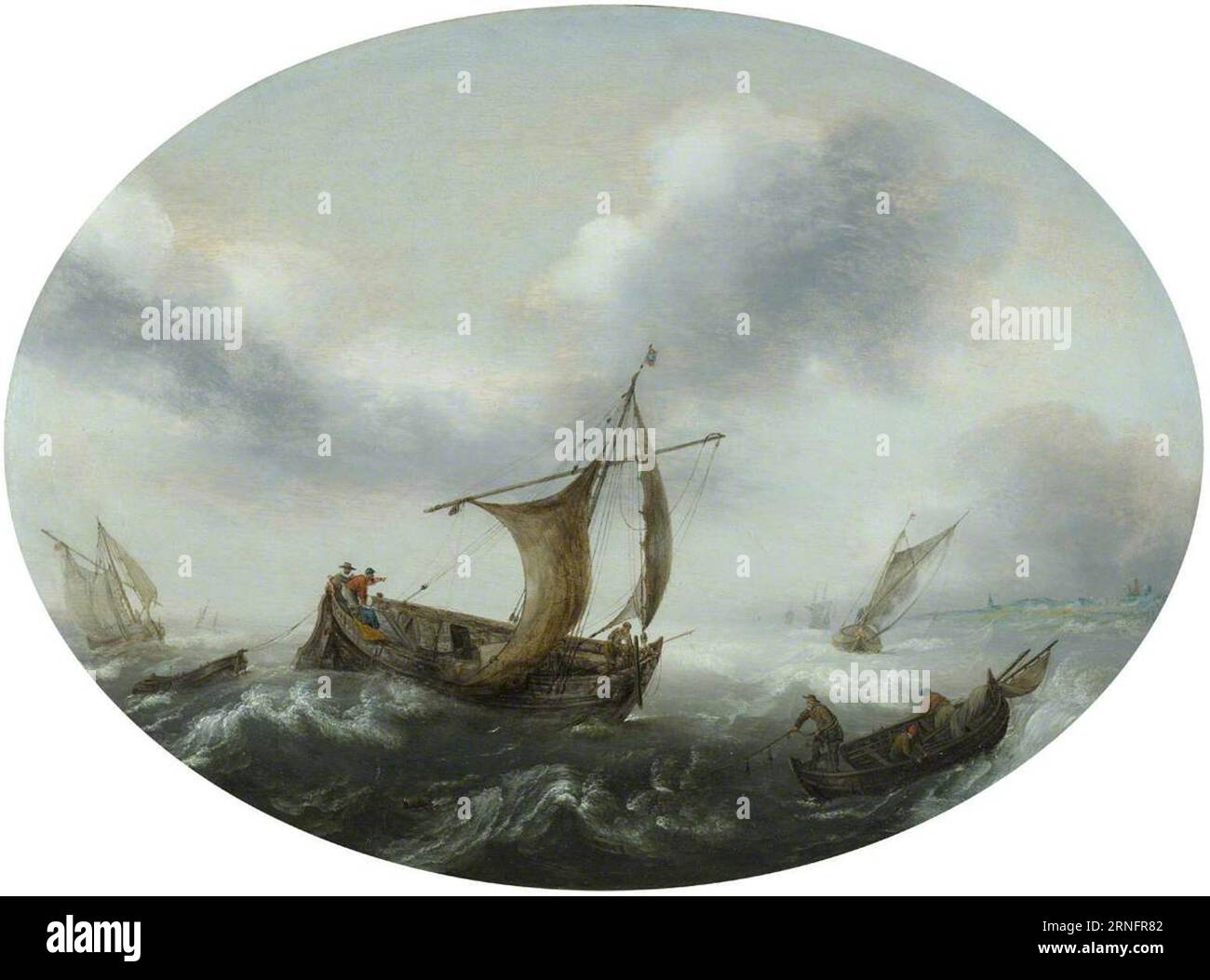 Dutch Boats in a Strong Breeze between 1622 and 1642 by Hans Goderis ...