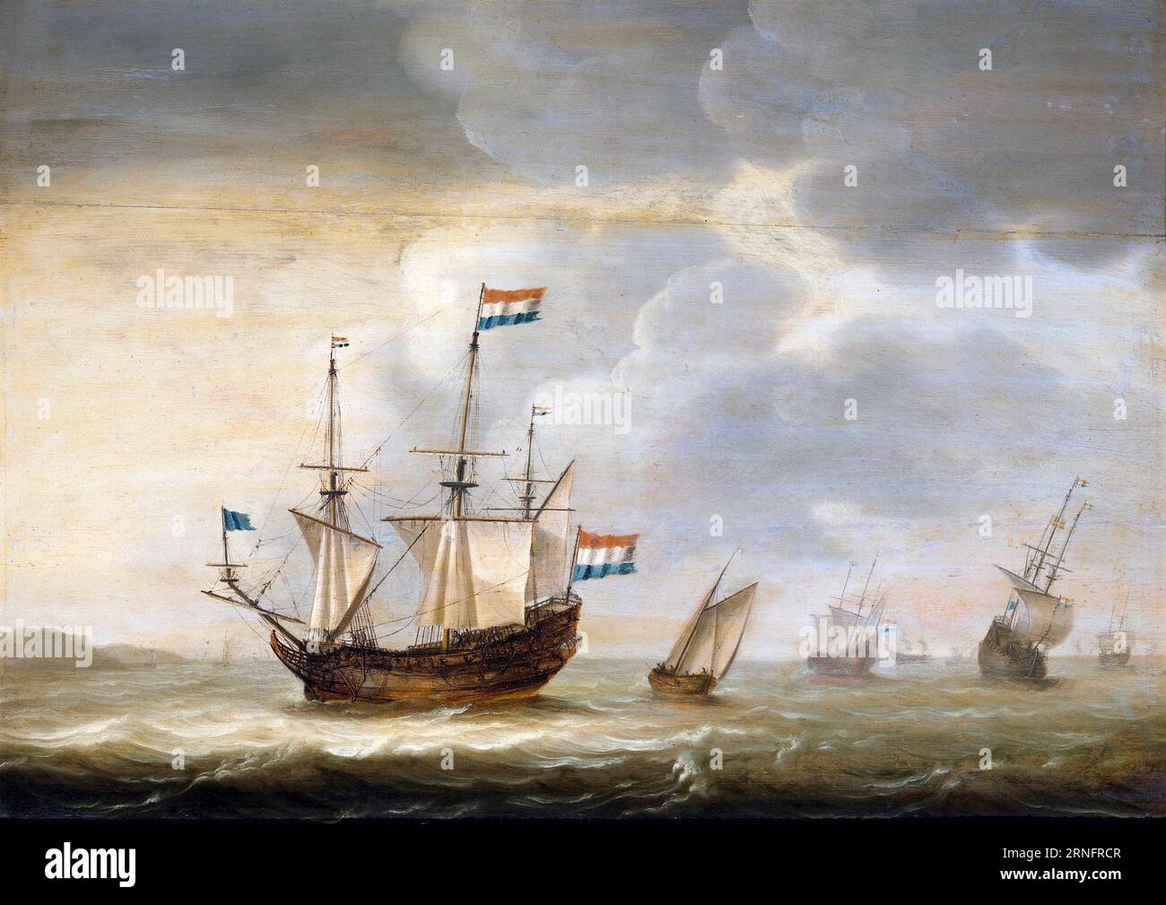 Ship off the Coast between 1620 and 1670 by Jacob Gerritsz Loef Stock ...