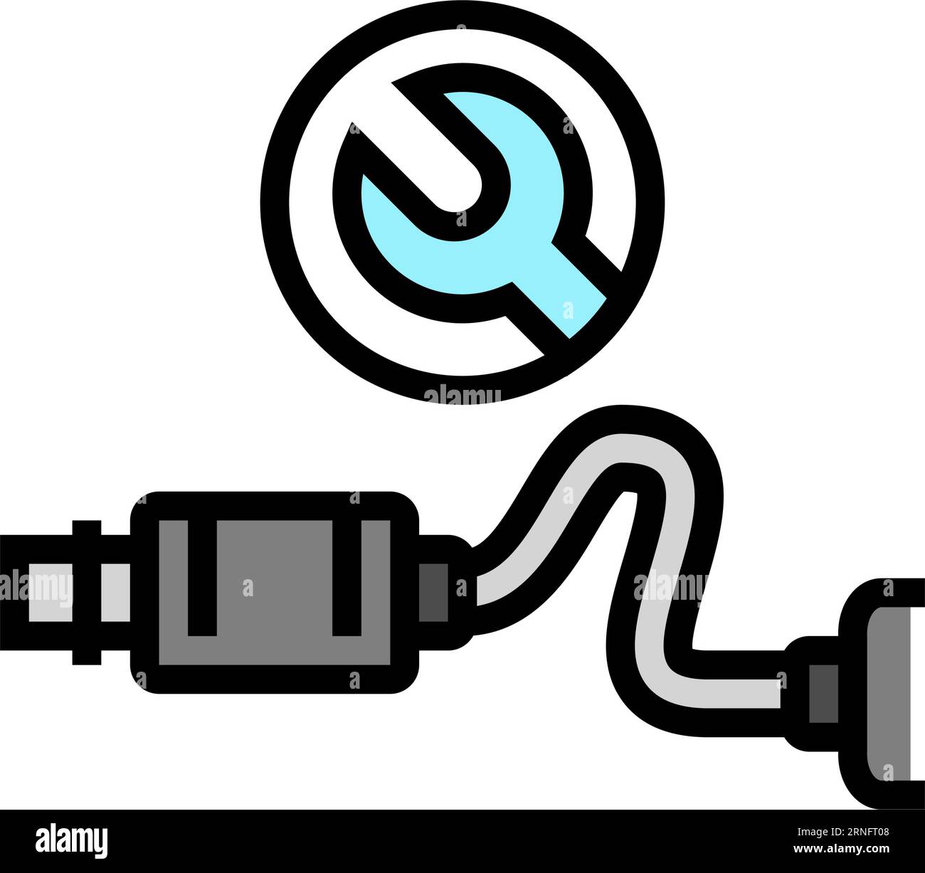 muffler repair car mechanic color icon vector illustration Stock Vector ...