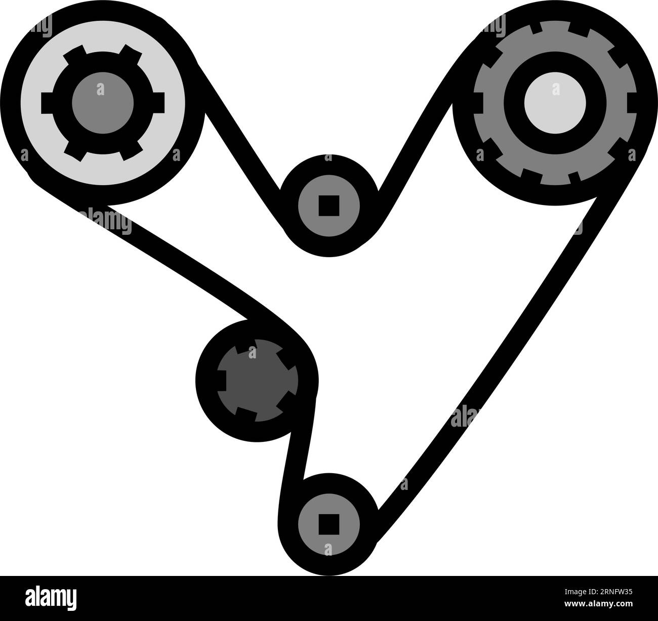 timing belt car mechanic color icon vector illustration Stock Vector ...