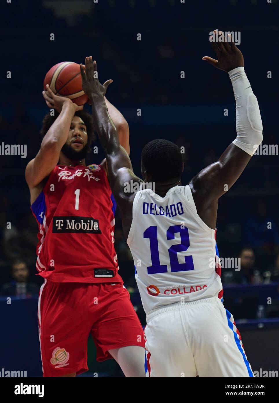 Quezon, Philippines. 01st Sep, 2023. George Conditt (L) of Puerto Rico ...