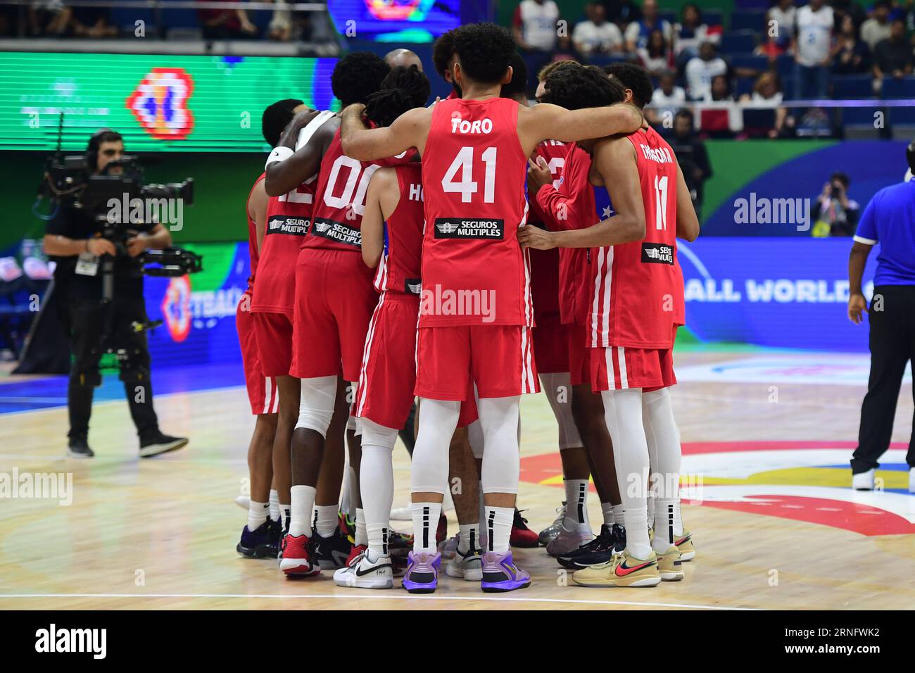 Quezon, Philippines. 01st Sep, 2023. The Puerto Rico men basketball team seen during the FIBA ...