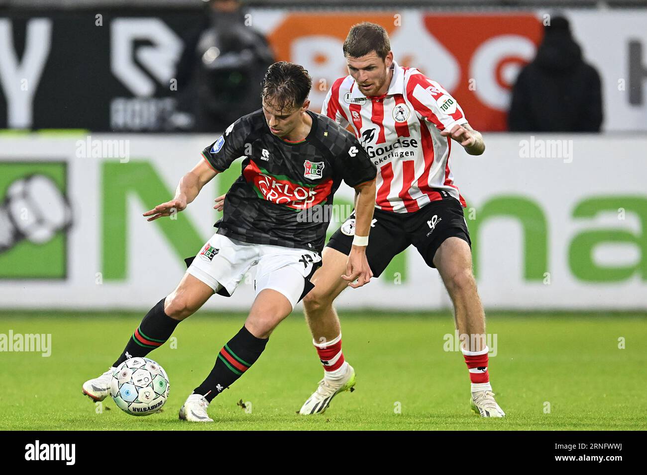 ROTTERDAM - (l-r), Lars Olden Larsen of NEC, Django Warmerdam of Sparta ...