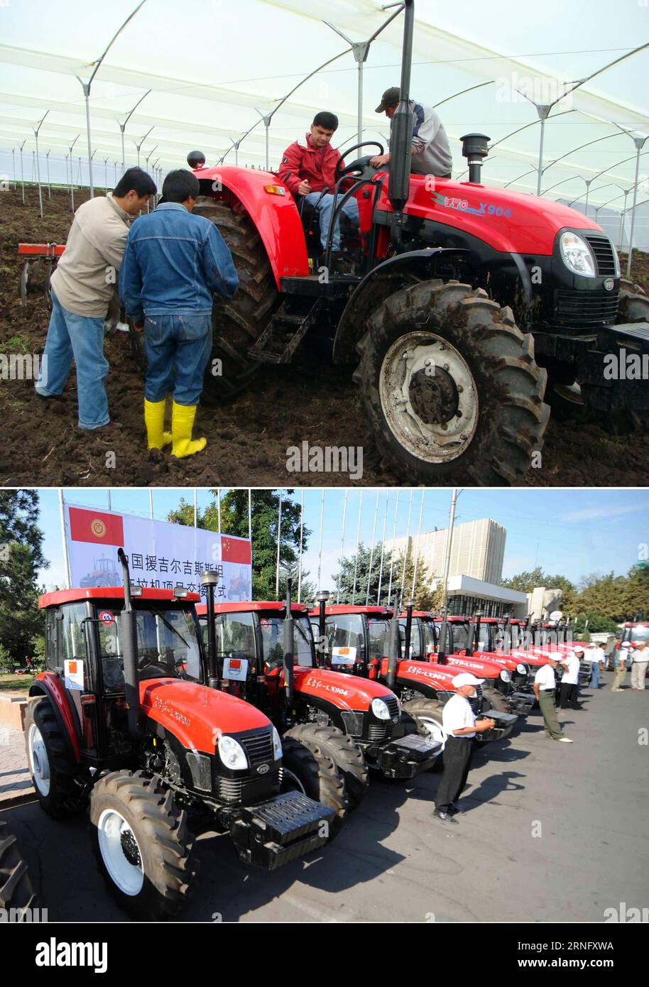 (Upper) Farmers try a Dongfanghong tractor in Ecuador, June 25, 2008 ...