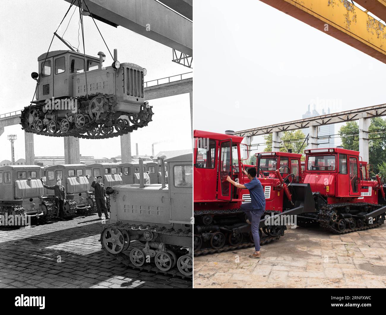 Photo taken in 1960 (Left) and Aug. 17, 2016 shows the Dongfanghong ...
