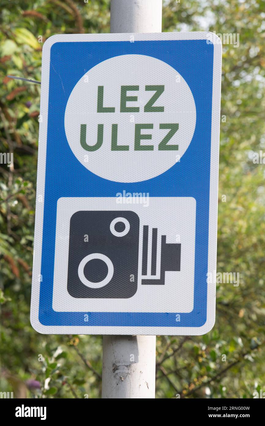 London, UK. 1 Sep 2023. A general view of a LEZ (Low Emission Zone ...