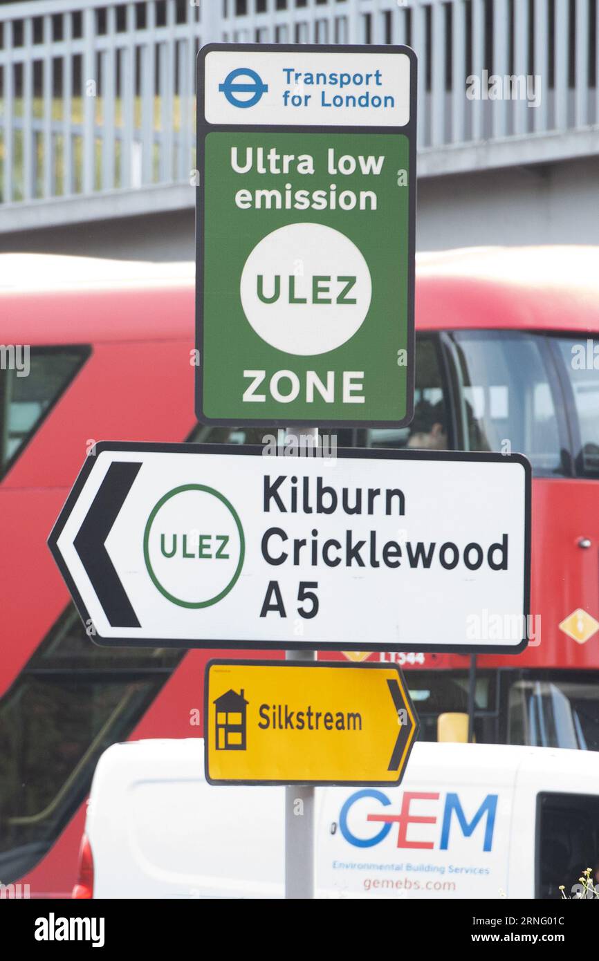 London, UK. 1 Sep 2023. A general view of ULEZ (Ultra Low Emission Zone ...