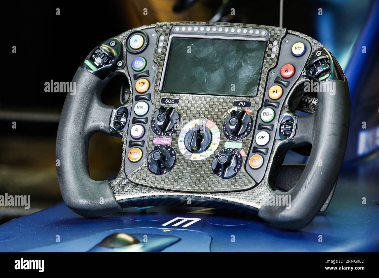 Alpine F1 Team A523, mechanical detail steering wheel, volant, during ...