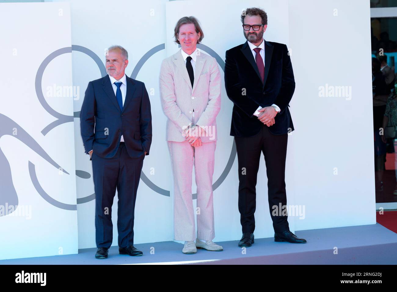 Venice, Italy. 01st Sep, 2023. Jeremy Dawson, Wes Anderson and Barney ...