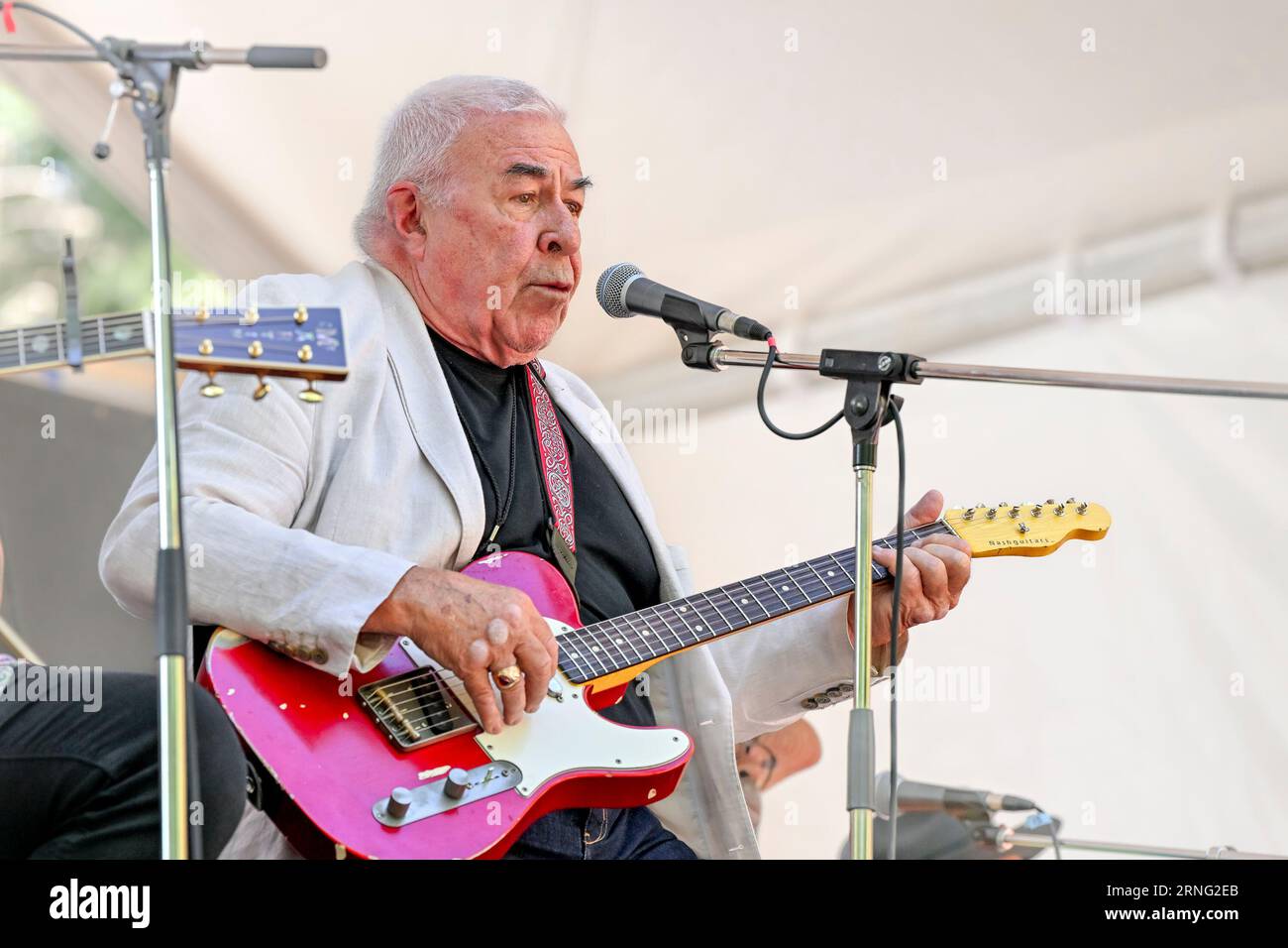 Actor, Blues musician, Jim Byrnes, Vancouver Folk Music Festival Stock ...