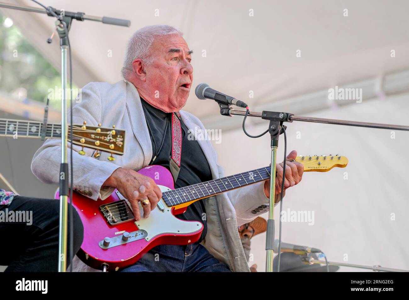 Actor, Blues musician, Jim Byrnes, Vancouver Folk Music Festival Stock ...