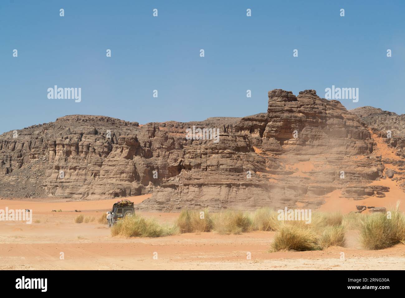 view in the Sahara desert of Tadrart rouge tassili najer in Djanet City ...
