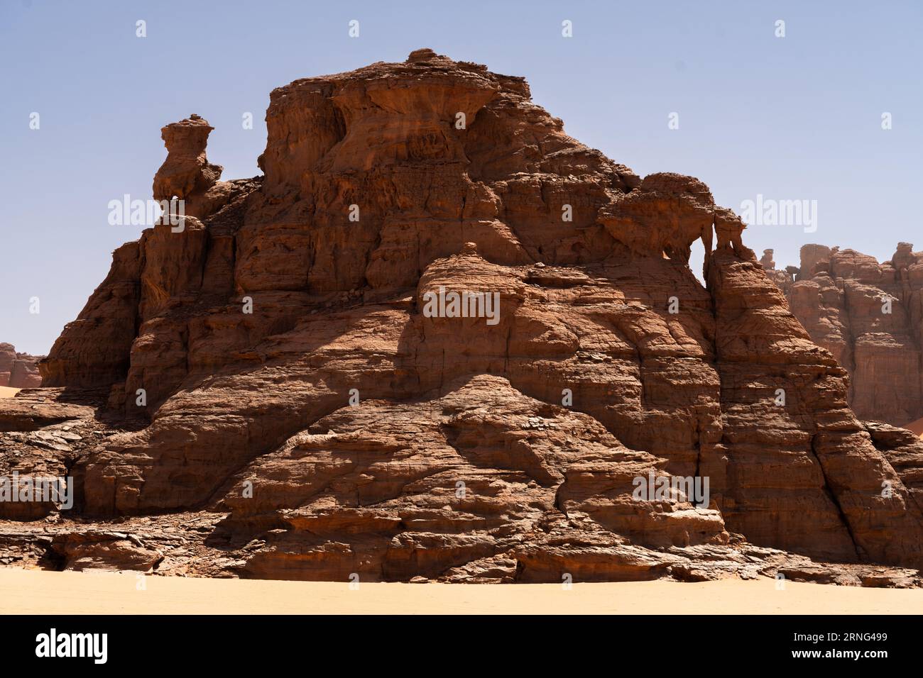 view in the Sahara desert of Tadrart rouge tassili najer in Djanet City ...