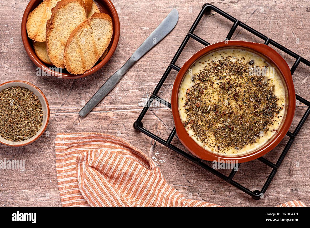 Food photography of provolone cheese, baked, melted, starter, italian ...