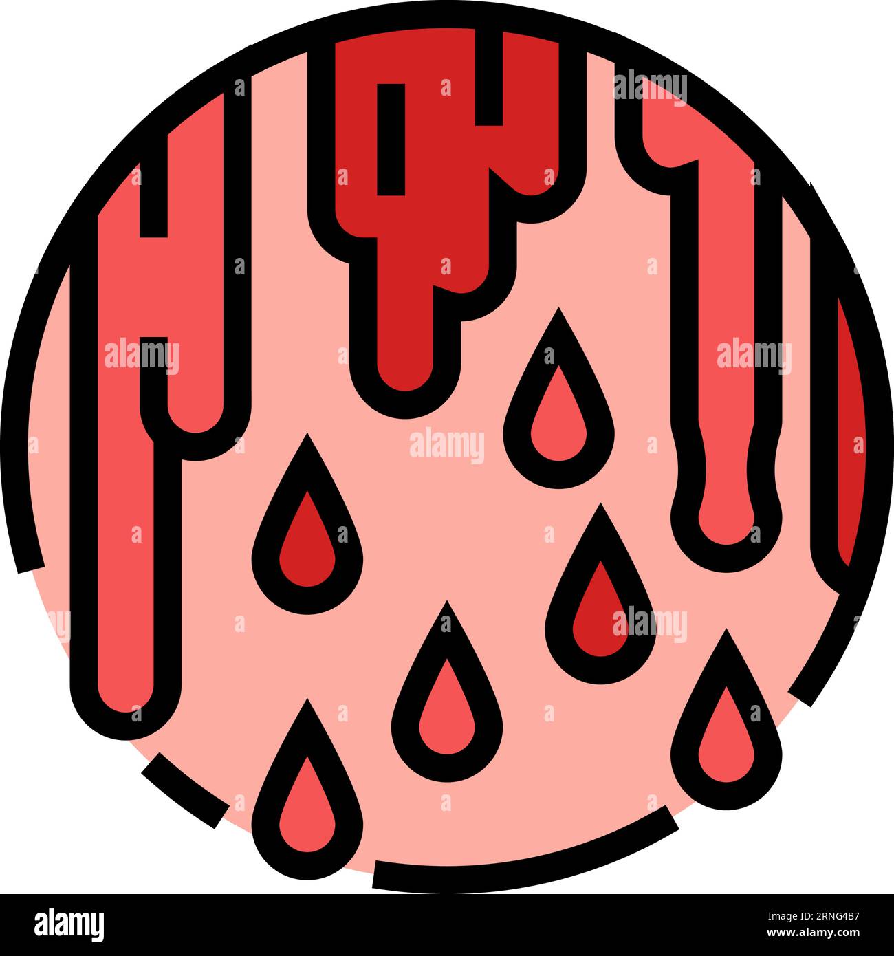abnormal bleeding disease symptom color icon vector illustration Stock ...