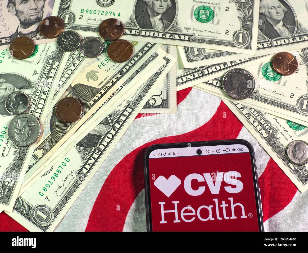 In this photo illustration, CVS Health Payor Solutions logo is seen ...