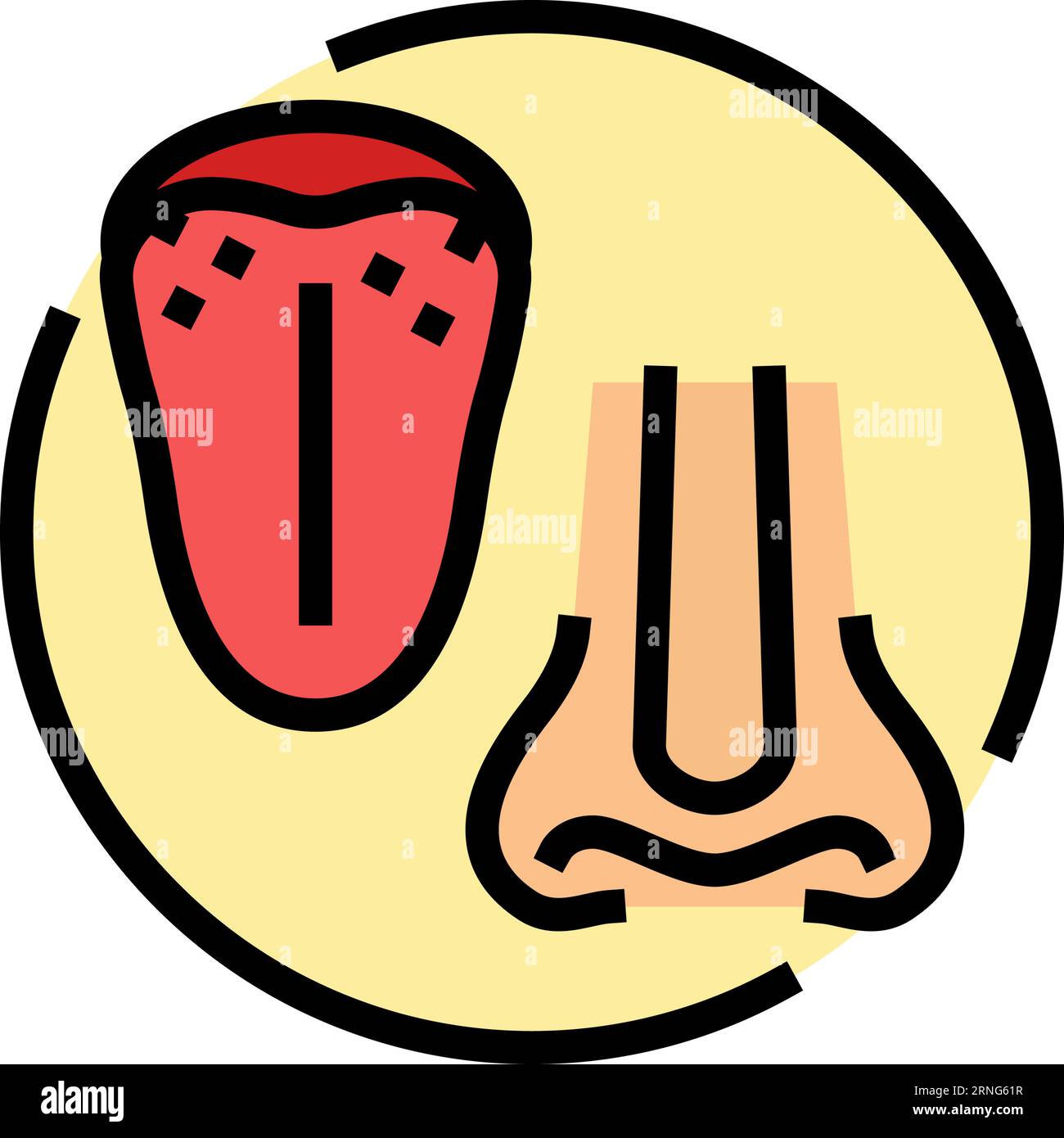 changes taste smell disease symptom color icon vector illustration ...