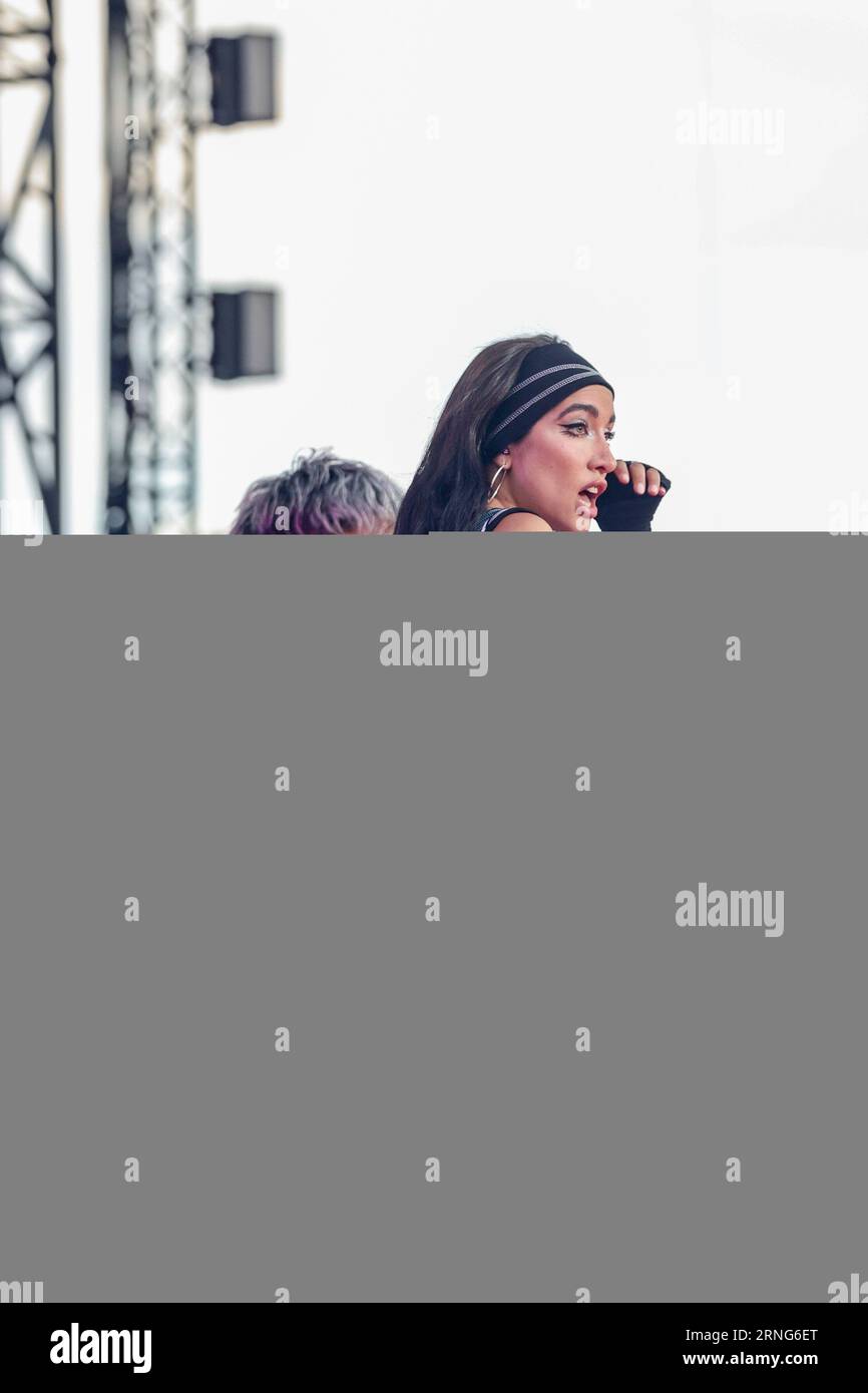 The singer María Becerra performs during the first day of the Coca Cola ...