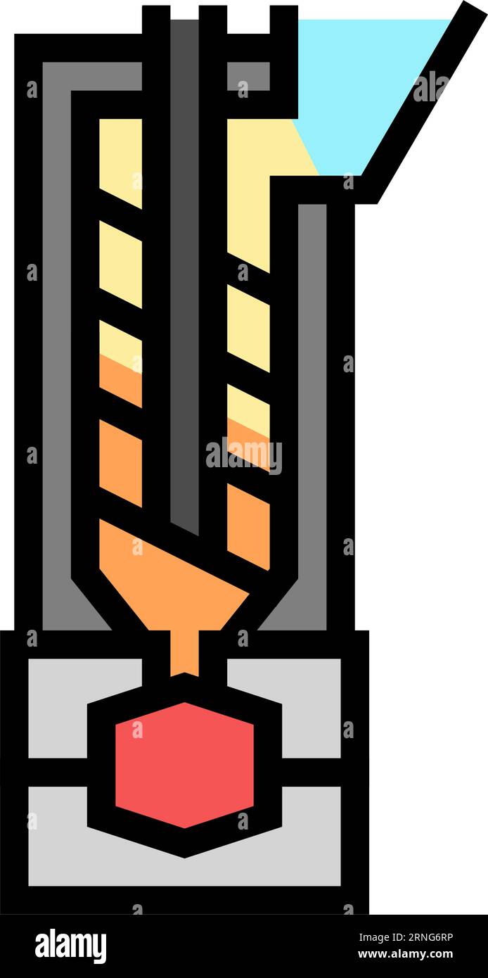 injection molding materials engineering color icon vector illustration ...