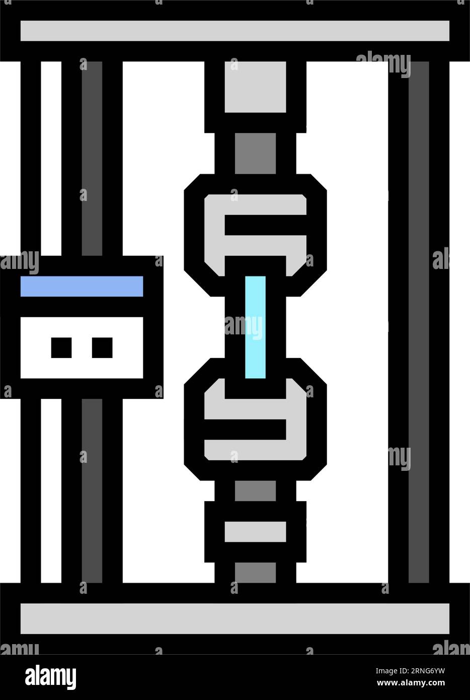 fatigue testing materials engineering color icon vector illustration ... fatigue testing materials engineering color icon vector illustration ...