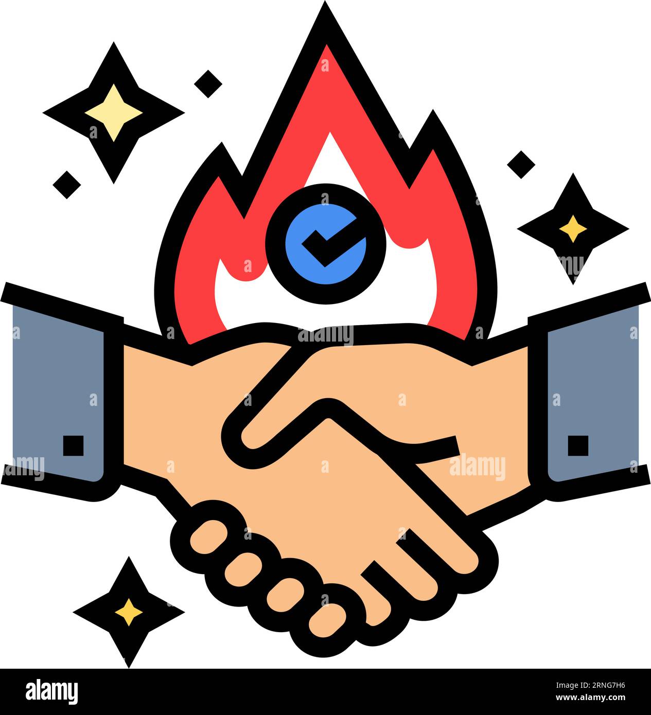 dedication flame succes challenge color icon vector illustration Stock ...