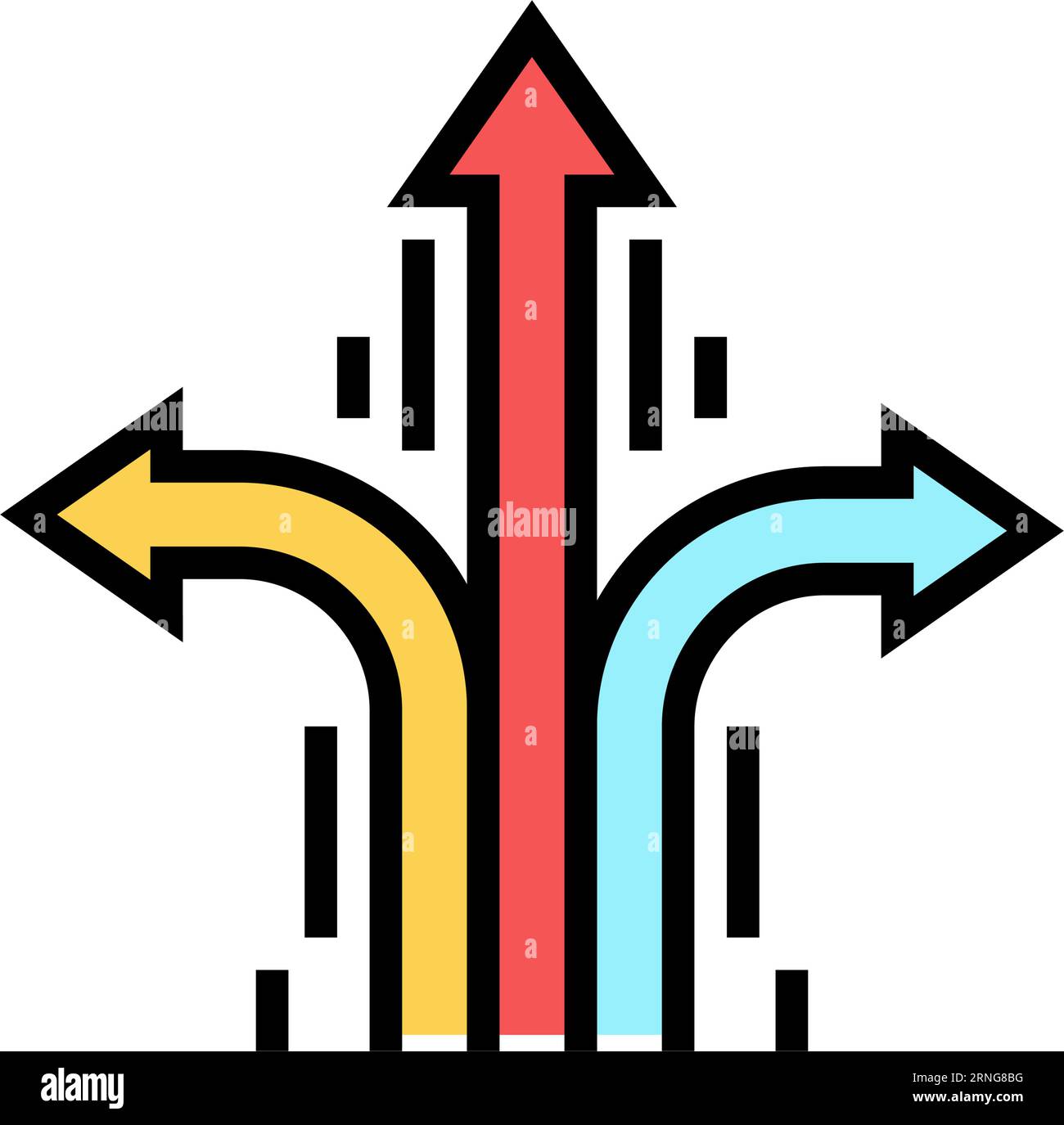 change direction succes challenge color icon vector illustration Stock ...