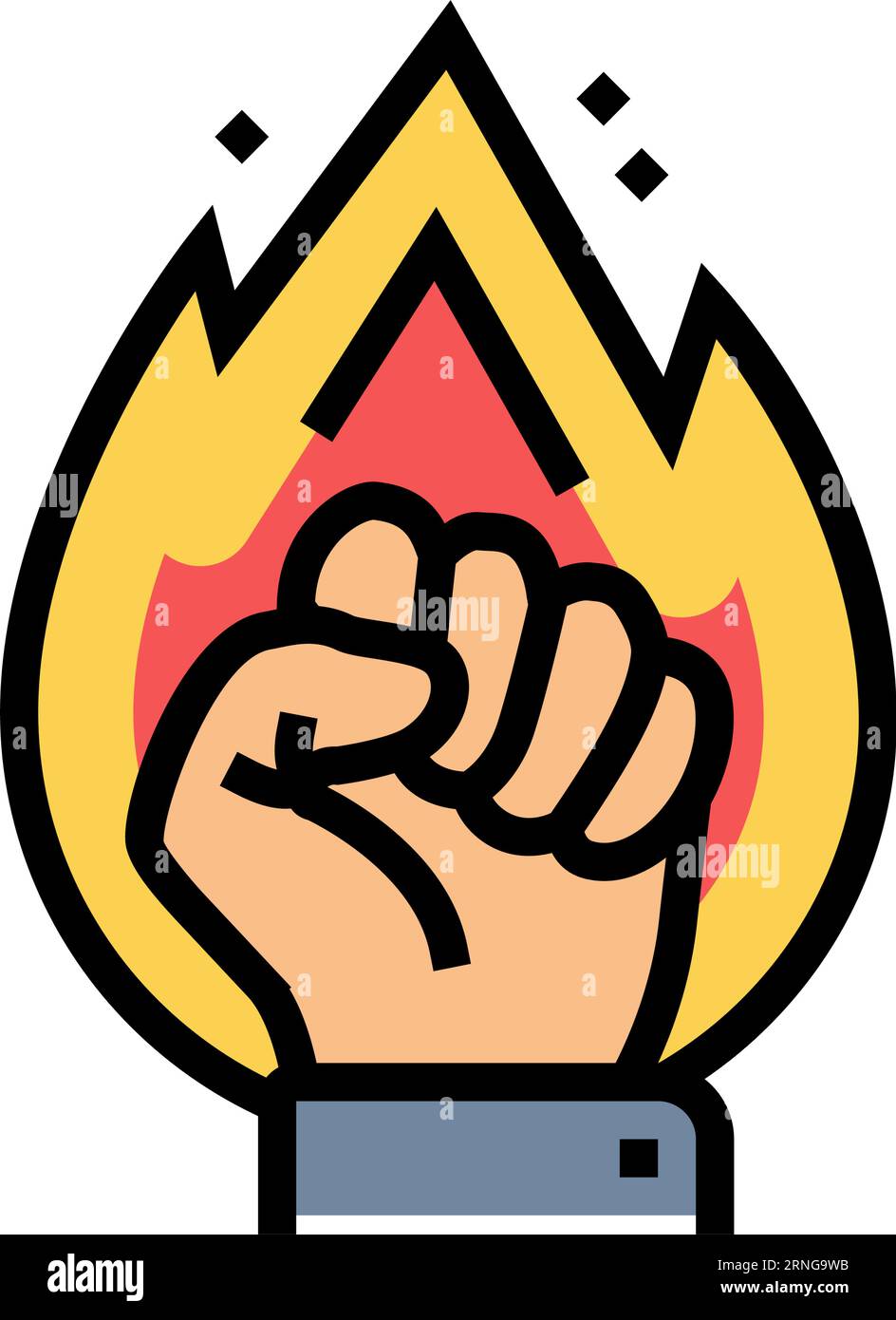 motivation fire succes challenge color icon vector illustration Stock ...