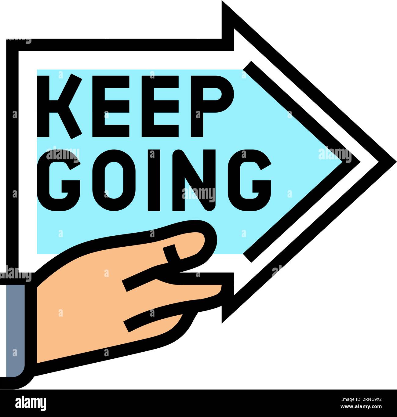 keep going arrow succes challenge color icon vector illustration Stock ... keep going arrow succes challenge color icon vector illustration Stock ...