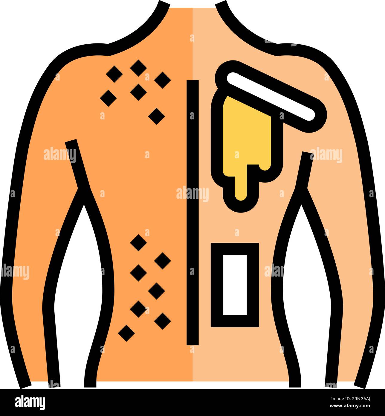 back waxing female color icon vector illustration Stock Vector Image ...
