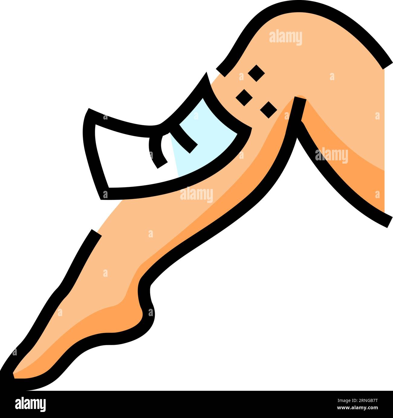 leg hair depilation female color icon vector illustration Stock Vector Image & Art - Alamy