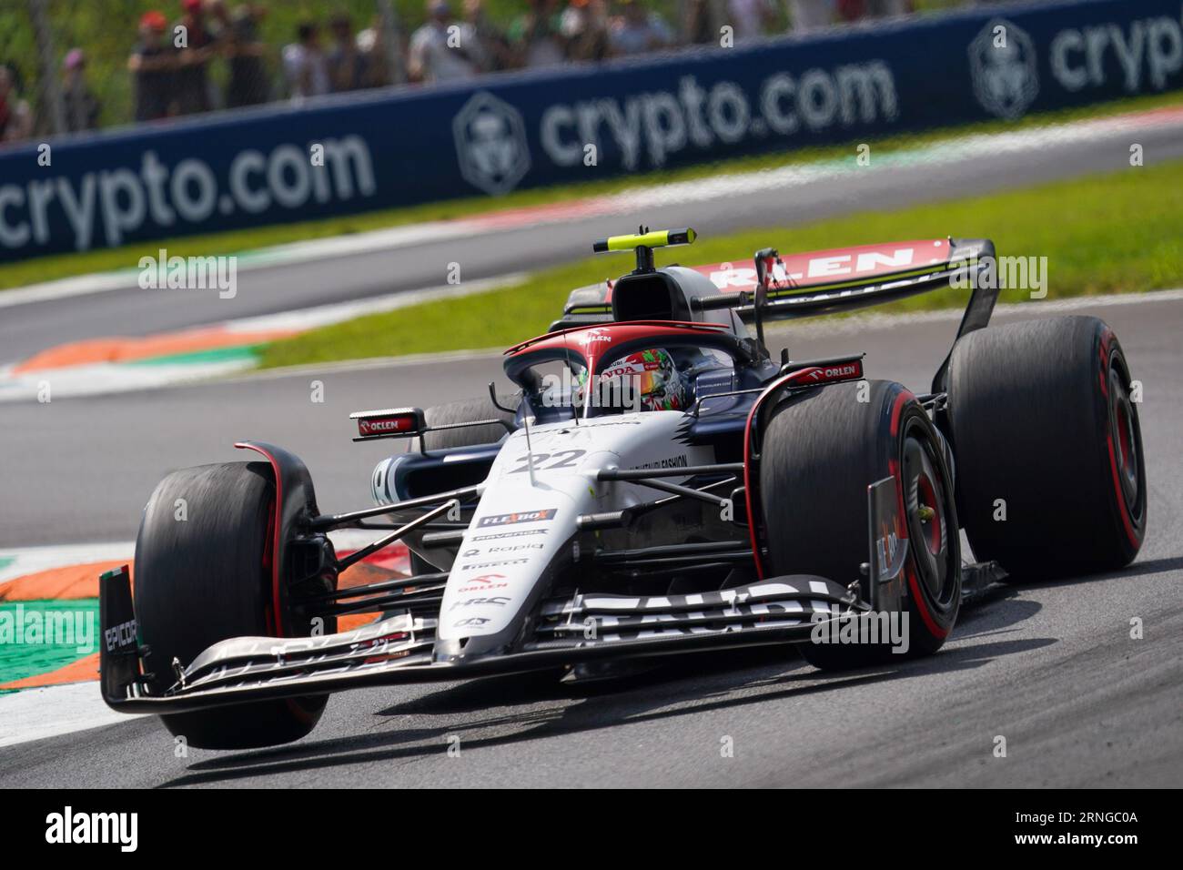 Monza, Italy. 01st Sep, 2023. Yuki Tsunoda of Japan driving the (22) Scuderia AlphaTauri AT04 ...