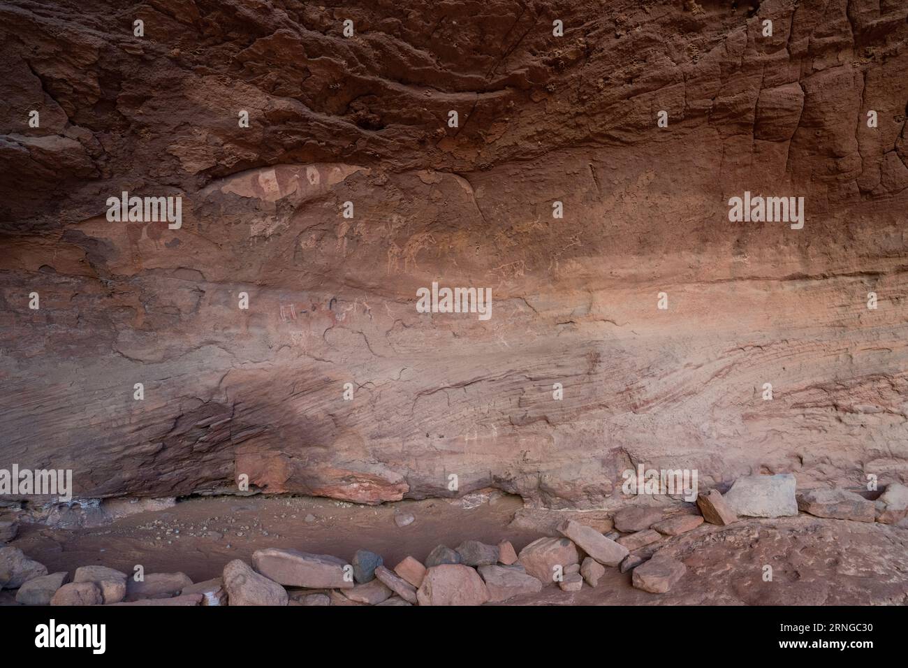 view in the Sahara desert of Tadrart rouge tassili najer in Djanet City ...