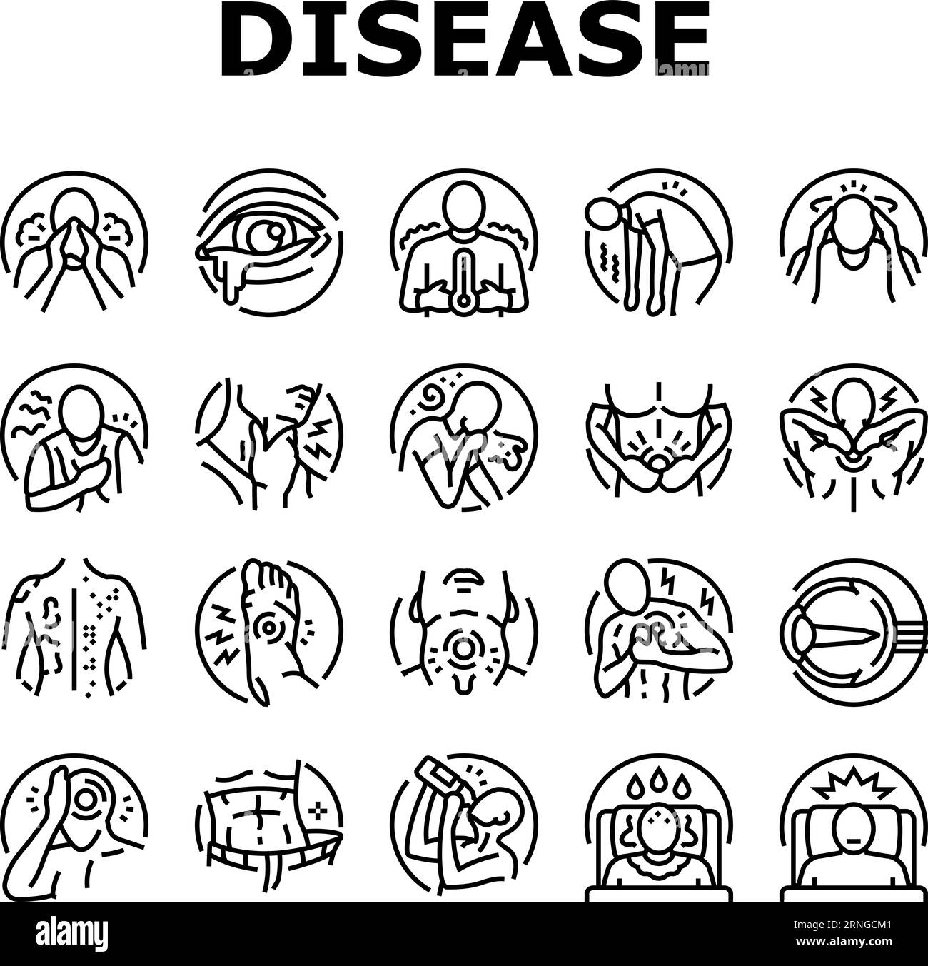 disease health heart icons set vector Stock Vector Image & Art - Alamy