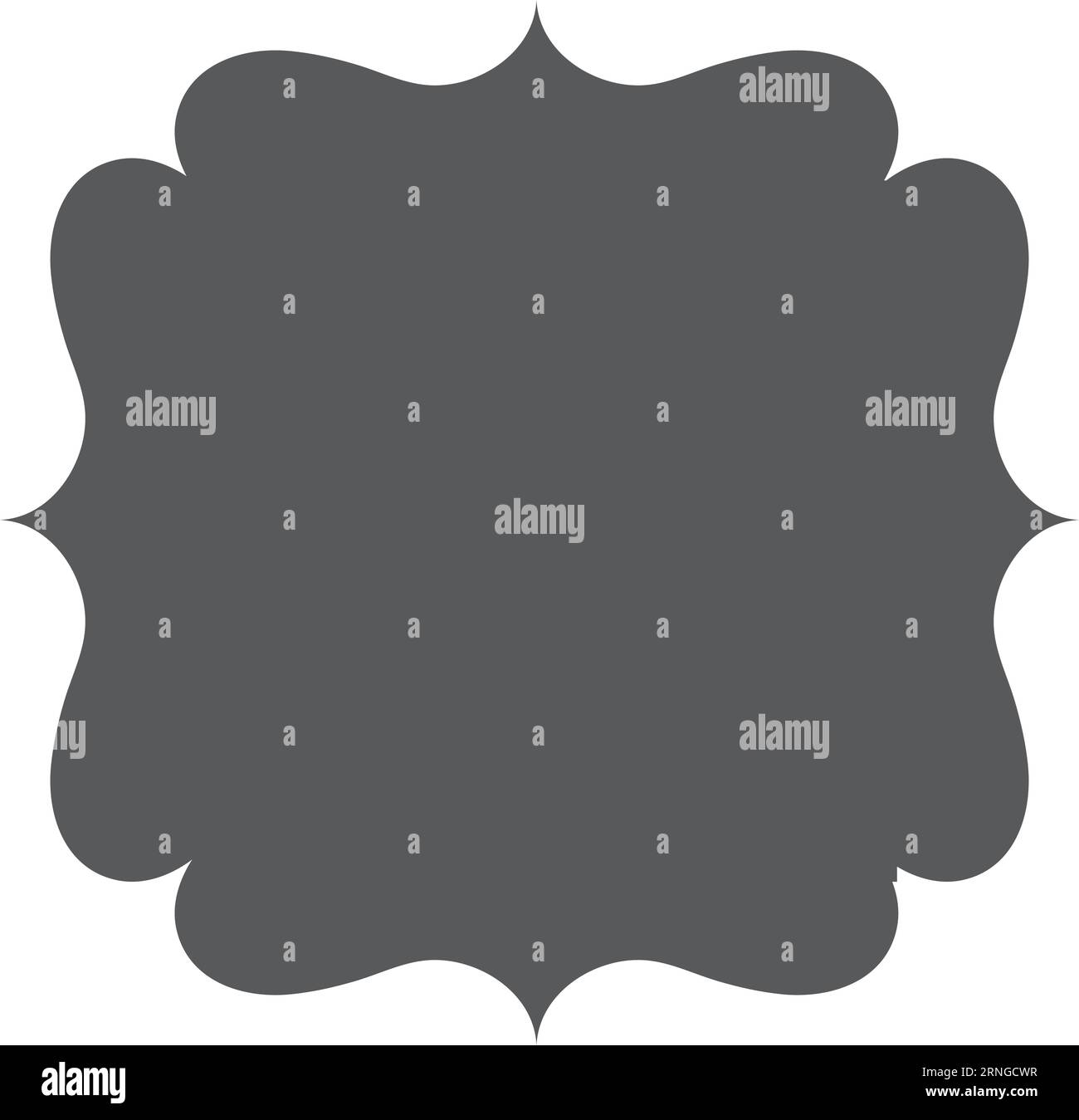 Black shape. Blank retro label. Decorative badge Stock Vector Image ...