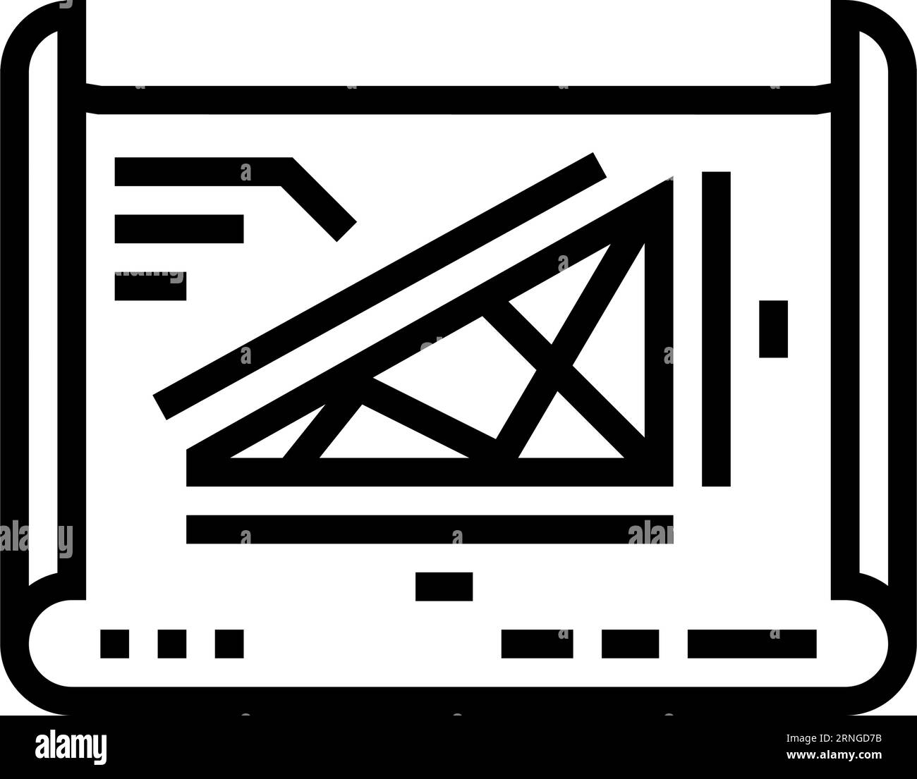 structural drafting architectural drafter line icon vector illustration ...