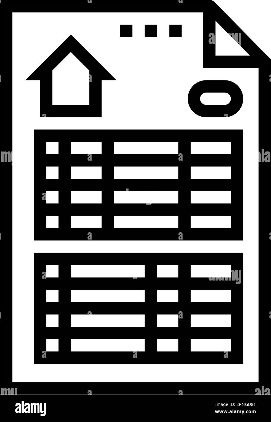 building specifications architectural drafter line icon vector ...