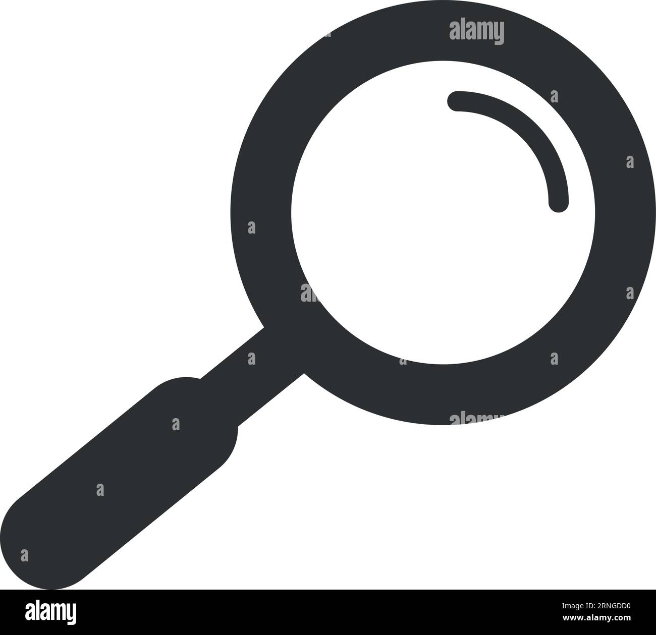 Magnifying glass black icon. Search symbol. Look sign Stock Vector ...