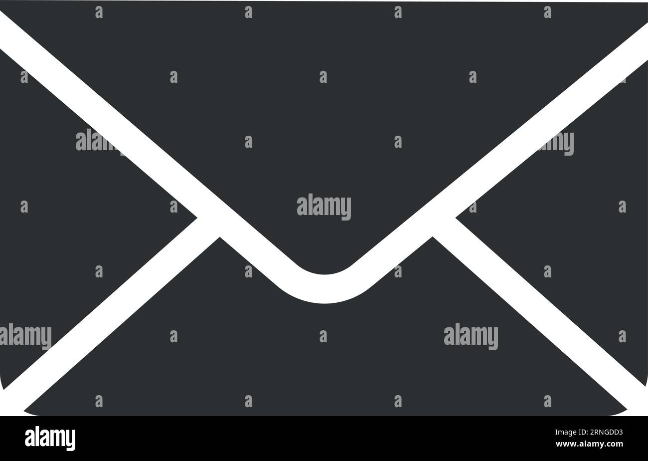 Mail black icon. Letter symbol. Envelope sign Stock Vector Image & Art ...