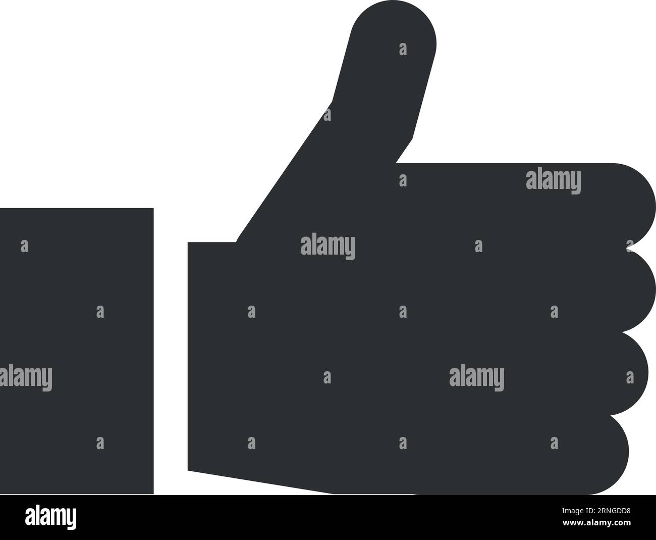 Like icon. Thumb up black symbol. Approve gesture Stock Vector Image ...