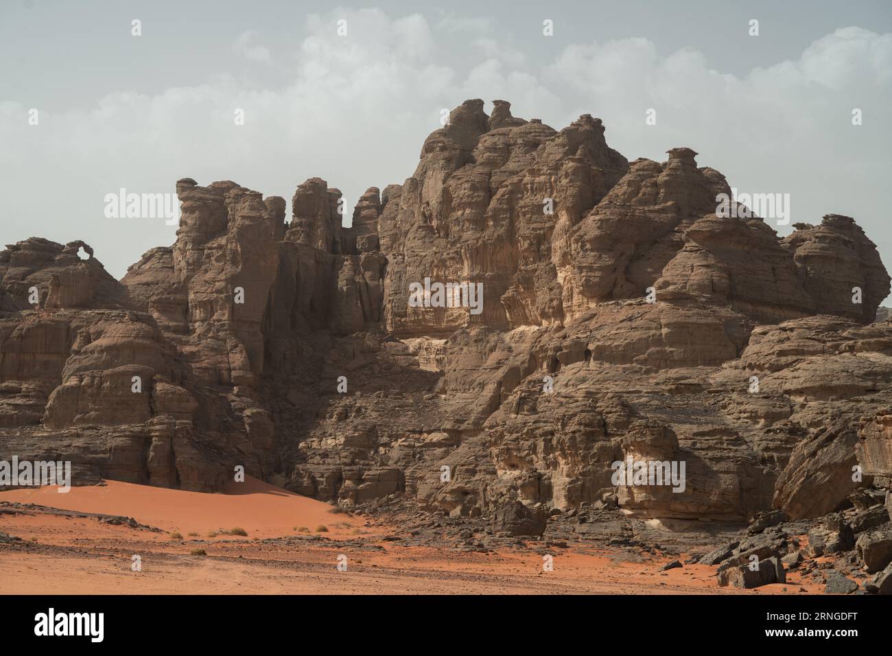 view in the Sahara desert of Tadrart rouge tassili najer in Djanet City ...