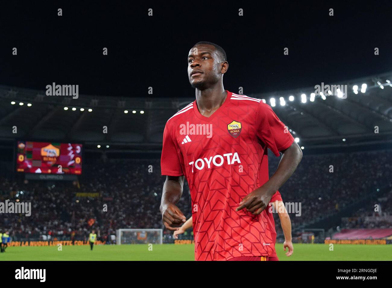 Rome, Italy. 01st Sep, 2023. Evan Ndicka of AS Roma looks on during the ...