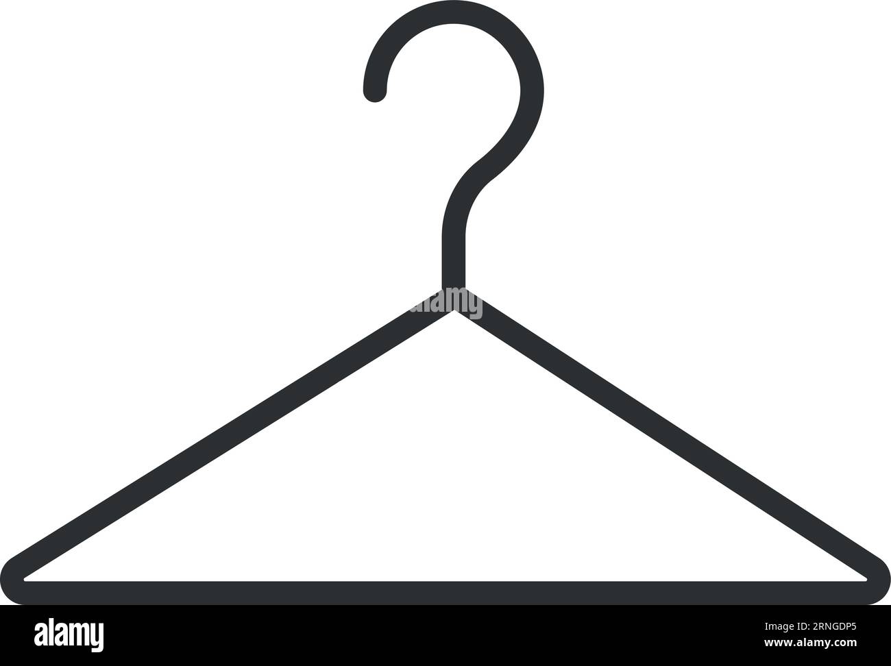 Clothes hanger line icon. Clothing storage symbol Stock Vector Image ...