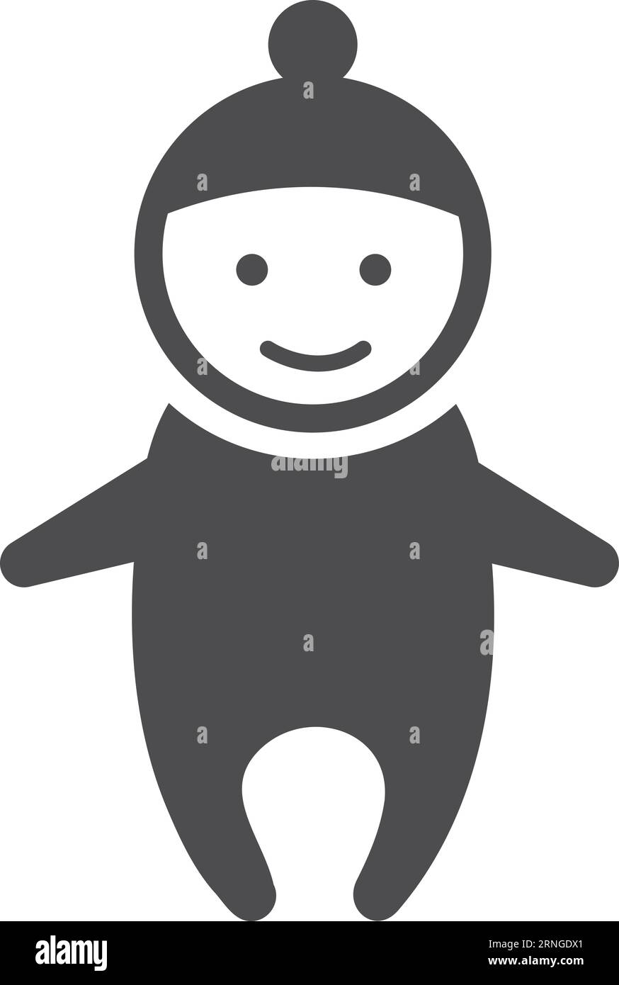 Infant icon. Black little baby symbol. Newborn sign Stock Vector Image ...