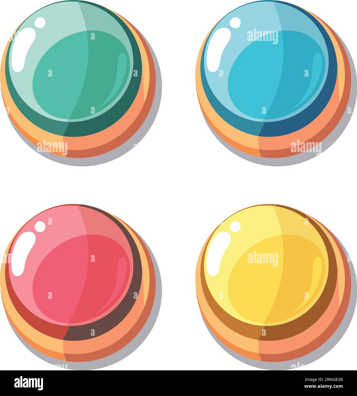 Set round buttons hi-res stock photography and images - Alamy