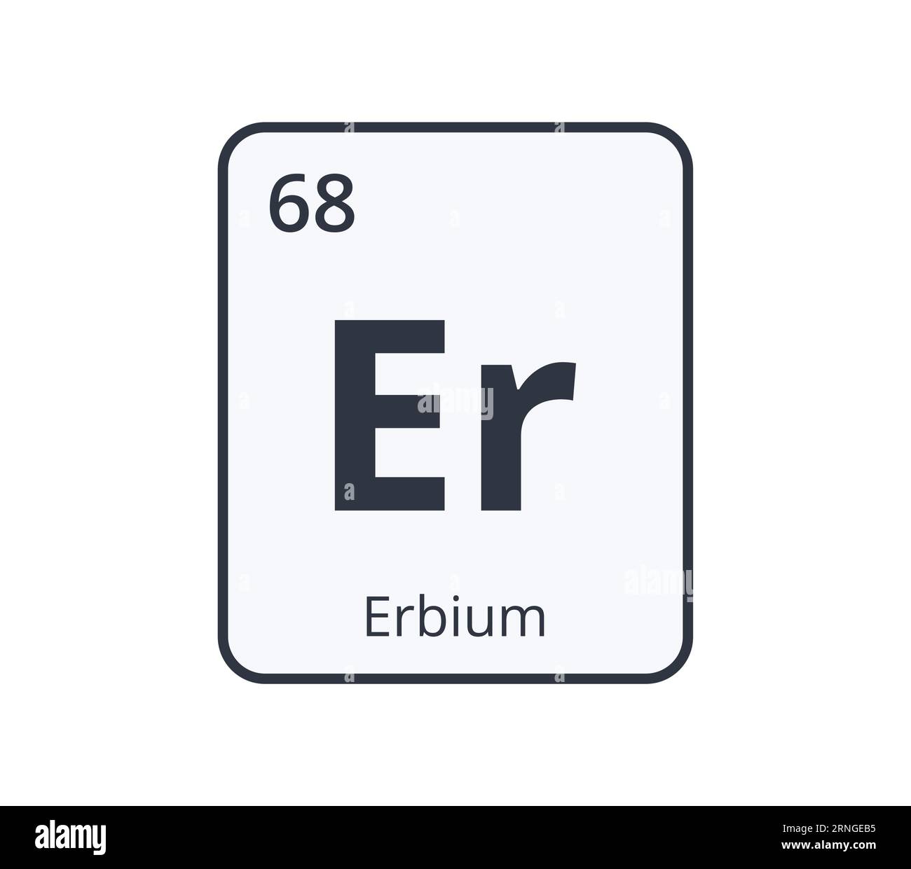 Erbium Chemical Symbol. Graphic for Science Designs Stock Vector Image ...