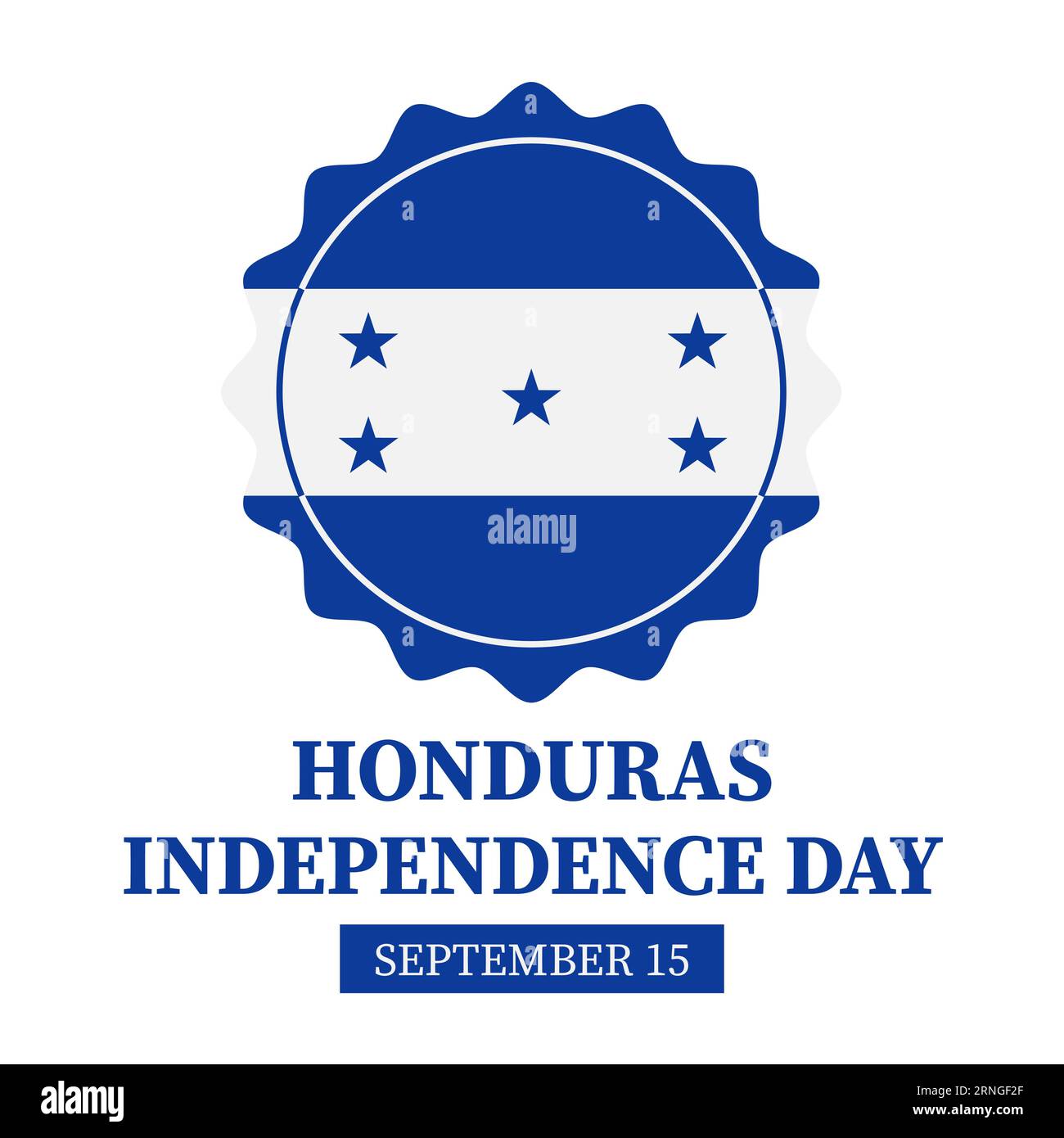 Honduras Independence Day typography poster. National holiday ...