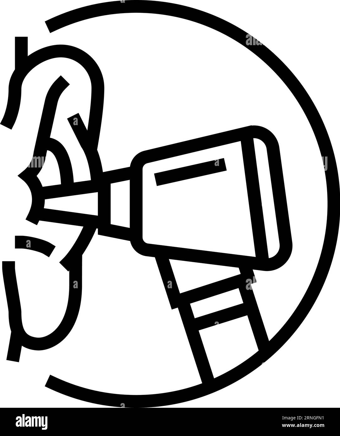 ear examination audiologist doctor line icon vector illustration Stock ...
