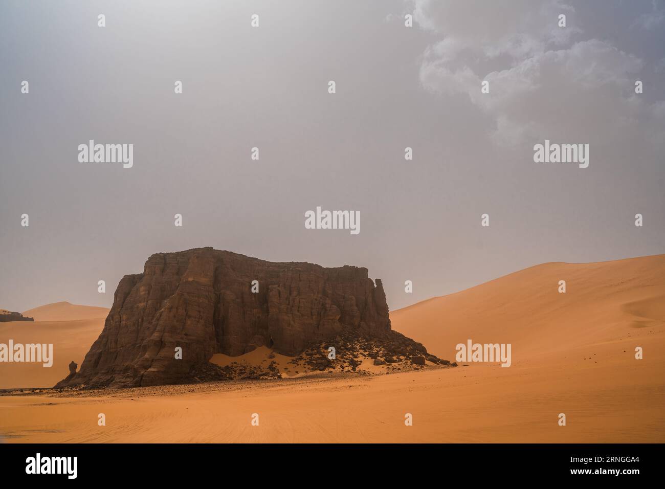 view in the Sahara desert of Tadrart rouge tassili najer in Djanet City ...